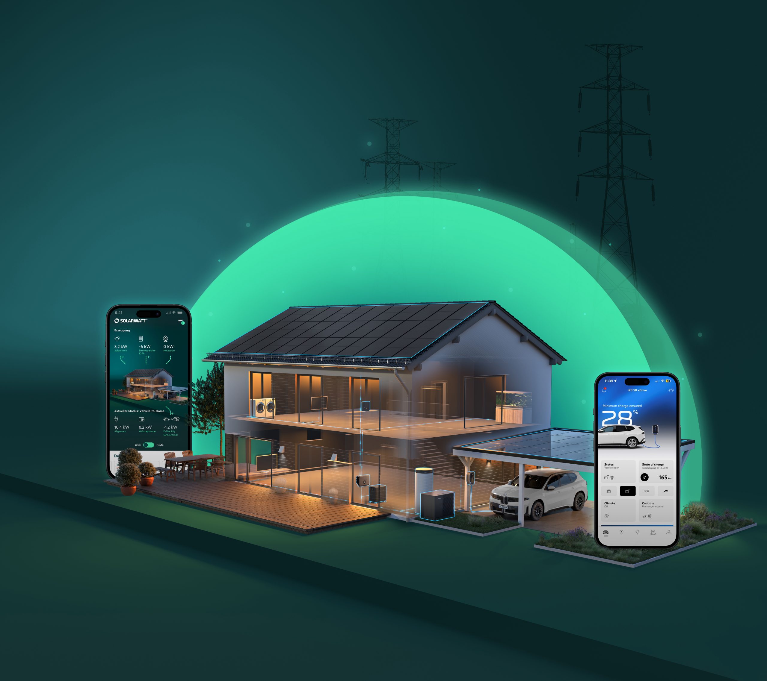 Vehicle to home mit BMW und Solarwatt | Photovoltaik Service